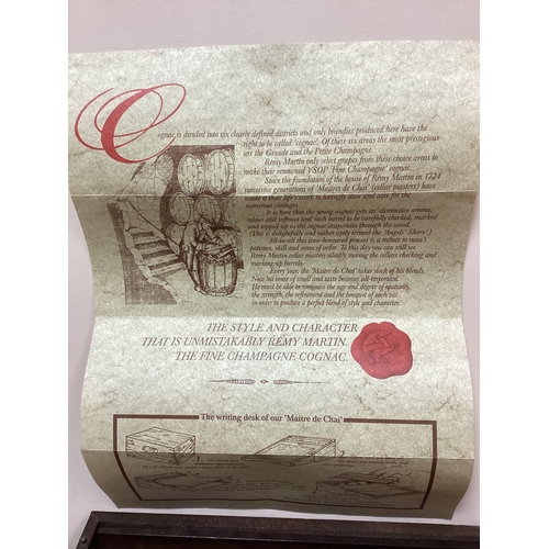 Remy Martin Cognac Dark Wood Writing Slop with Pen Tray and Scroll ...