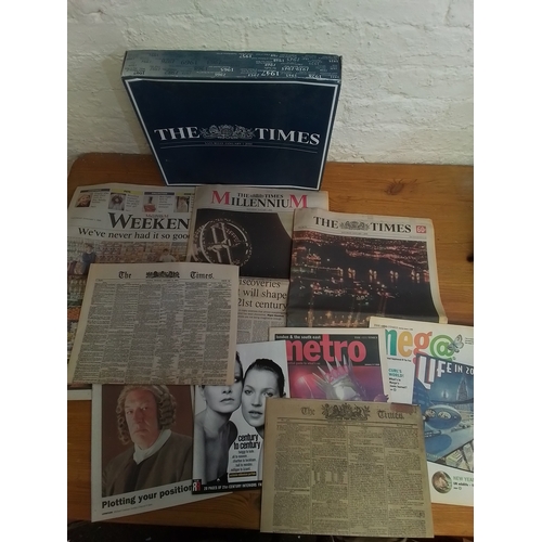 A limited addition copy of The Times newspaper from 1st January 2000 ...