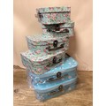 3 sets of small storage cases, floral & Bumble Bees