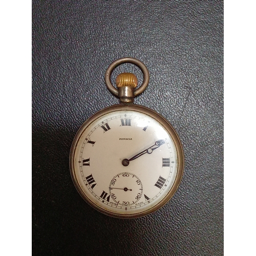 Silver Pinnacle 7 Jewels Pocket Watch. Swiss Movement. Hallmarked 1922 ...
