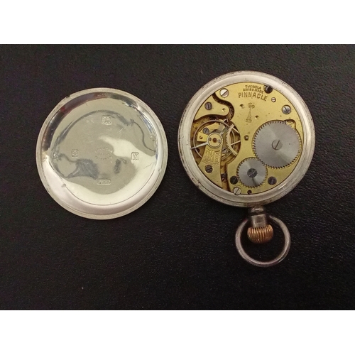Silver Pinnacle 7 Jewels Pocket Watch. Swiss Movement. Hallmarked 1922 ...