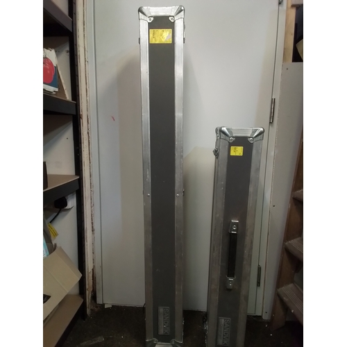 2 sandvik metal tool boxes hight 51" & 36"