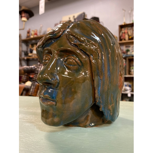Glazed Studio Pottery Head