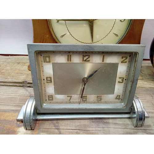 Collection of 4 Mid Century Wind Up Table Clocks to include 1970's ...