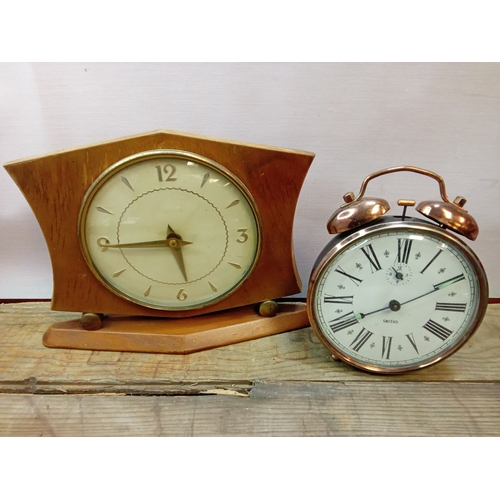 Collection of 4 Mid Century Wind Up Table Clocks to include 1970's ...