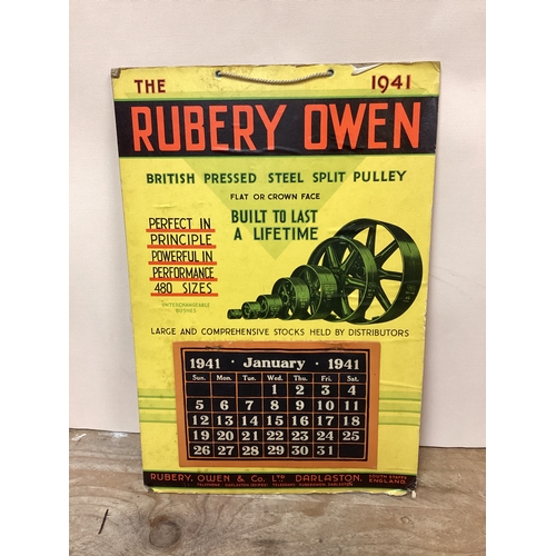 Rubery Owen & Co. Ltd Darlaston 1941 Callander (Local Interest) 41 x 28 cm