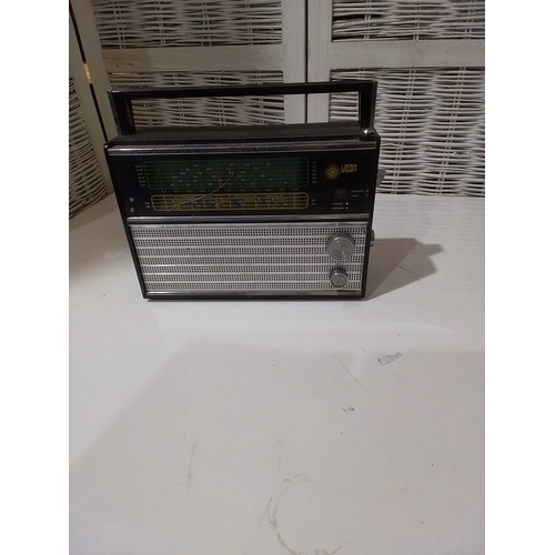 Retro battery powered radio.