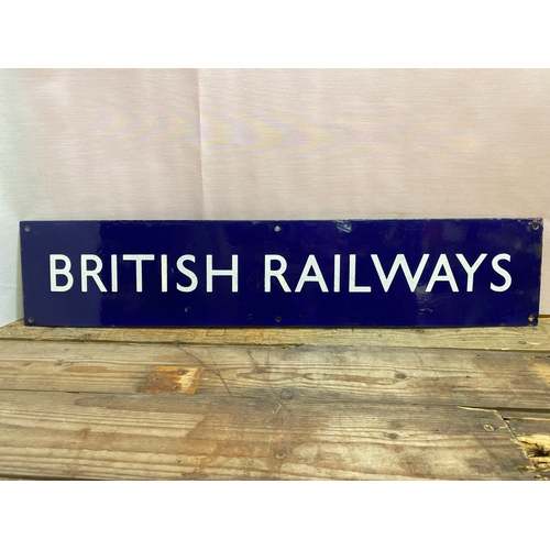 Original British Railways Eastern Region Blue Enamel Sign, 71cm