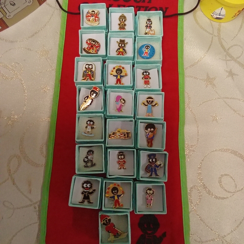 Large collection golly's to include pin badges a money and trinket box.