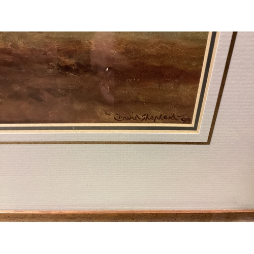 Framed & Glazed David Shepherd Signed Print Shire Horses Ploughing Field