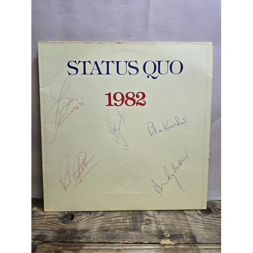 Status Quo-1982. Original Pressing. Signed by all Band Members at HMV ...