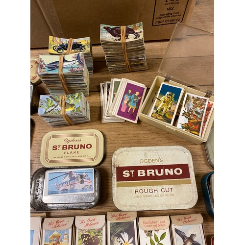 Various Cigarette Cards in St Bruno Tins & No.6 Boxes to include ...