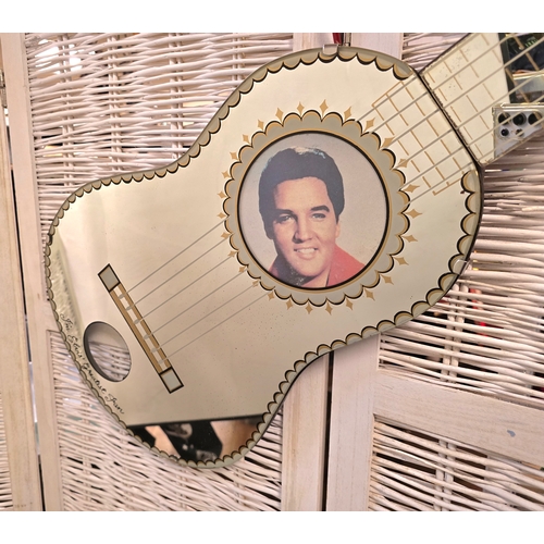 Elvis Presley Guitar Shaped Mirror. App.100cm long