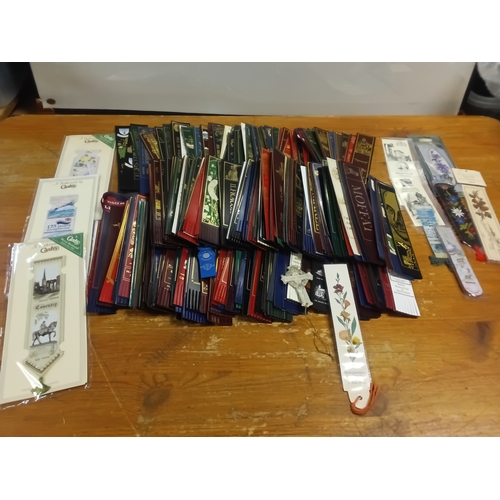 Large collection of book markers.