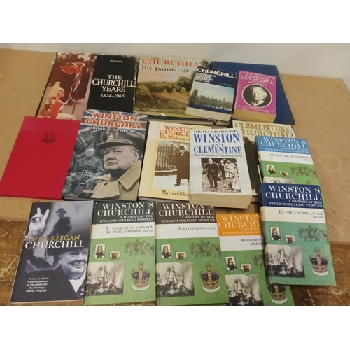 Mixed collection of Winston Churchill books