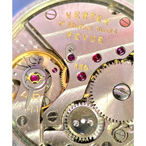 C.1950's Vertex Revue Wristwatch. 17 Jewel, Swiss Movement
