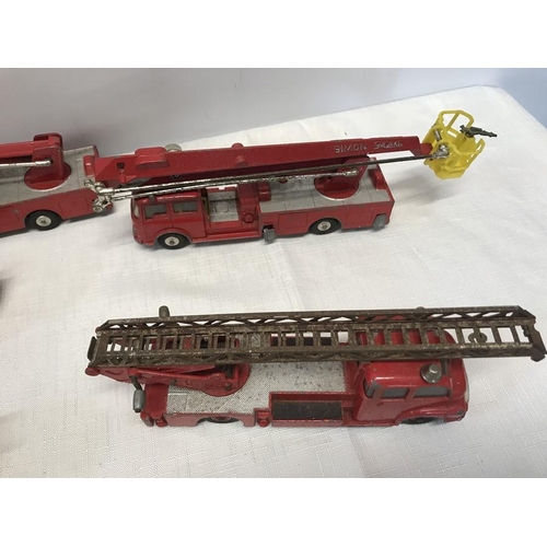 Corgi diecast fire engine, two snorkel fire engines, one Aerial Rescue ...