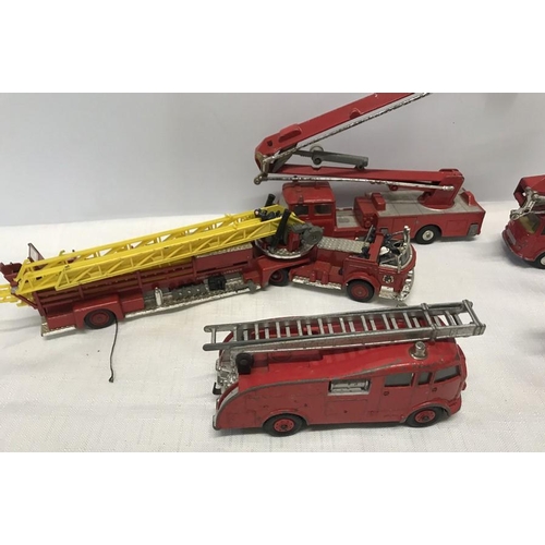 Corgi diecast fire engine, two snorkel fire engines, one Aerial Rescue ...
