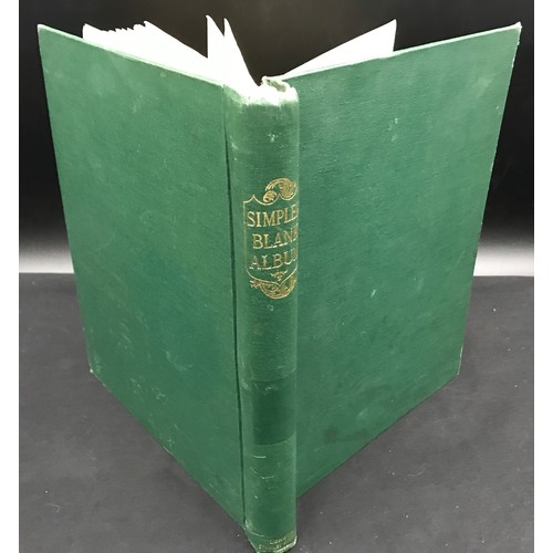 Simplex stamp album, part filled world stamps.