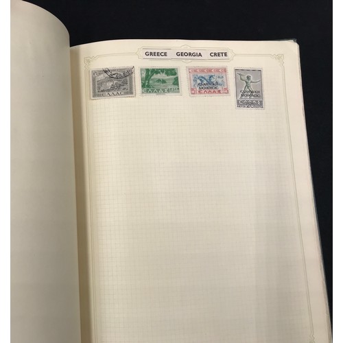 Simplex stamp album, part filled world stamps.