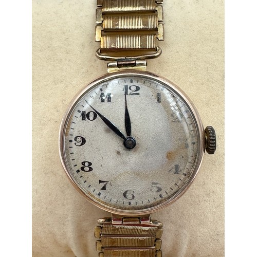 A 1919 manual wind 15 jewel Rebberg movement Rolex Military trench ...