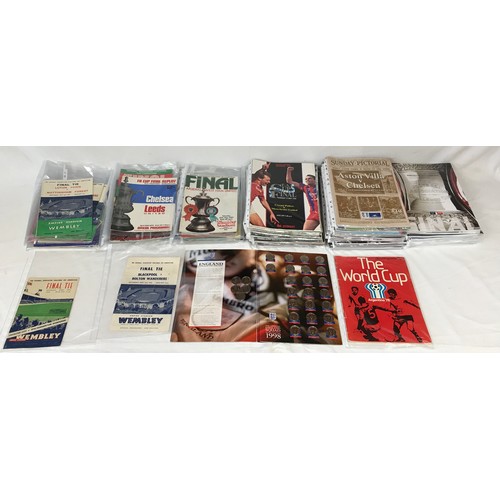 A large collection of football memorabilia to include FA Cup Final ...