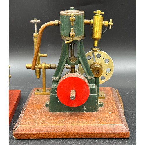 Two scratch built steam engines, one vertical the other horizontal on ...