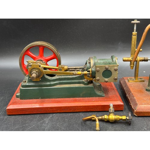 Two scratch built steam engines, one vertical the other horizontal on ...