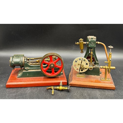 Two scratch built steam engines, one vertical the other horizontal on ...