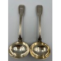 A pair of fiddle and thread pattern silver sauce ladles London 1830 ...