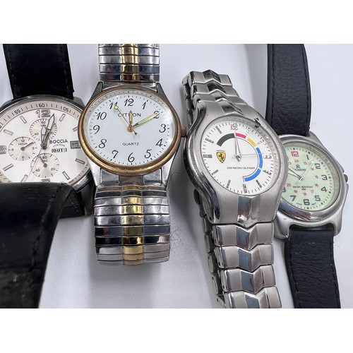 A collection of watches to include Ricardo, Ferrari x 2, Chrono - Swiss ...