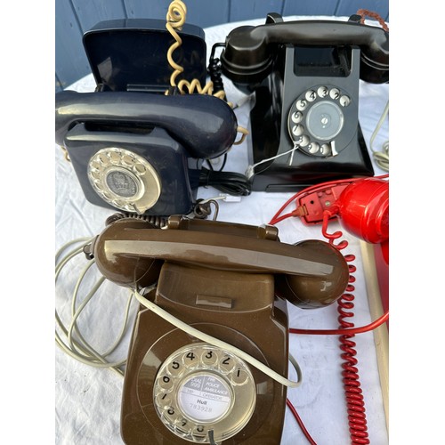 A collection ofvarious telephones to include P.O., British Telecom ...