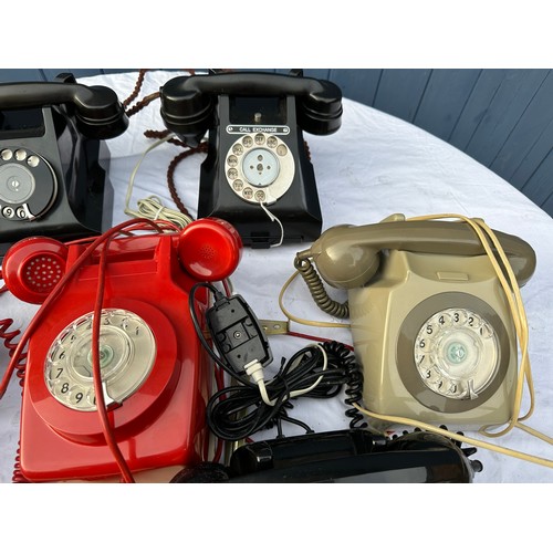 A collection ofvarious telephones to include P.O., British Telecom ...
