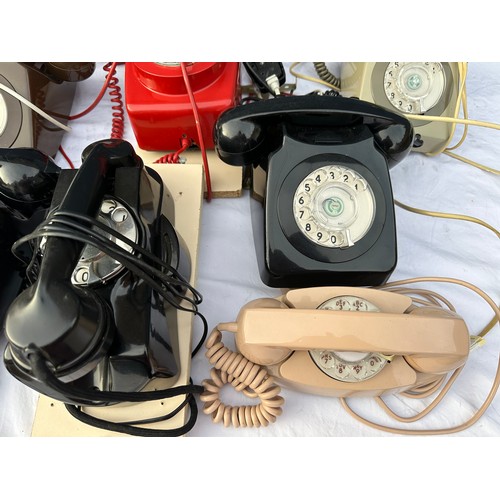 A collection ofvarious telephones to include P.O., British Telecom ...