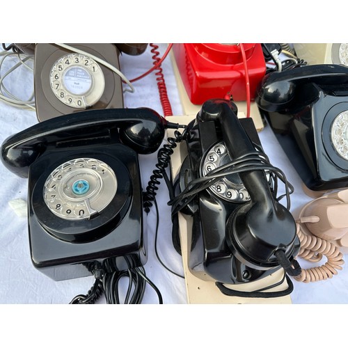 A collection ofvarious telephones to include P.O., British Telecom ...