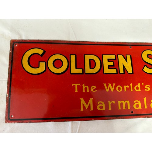 An original enamel Golden Shred 'The Worlds Best Marmalade' advertising ...