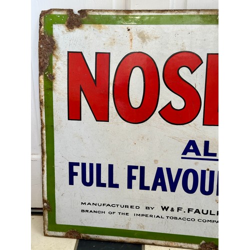 An original enamel 'Nosegay' Full Flavour Sign measuring 51 x 76cm.