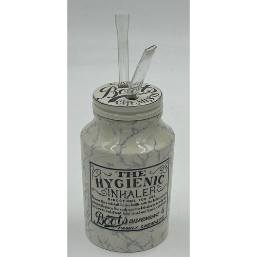 A collection of ceramic Chemist Inhalers to include 2 Boots x Dr Nelson ...