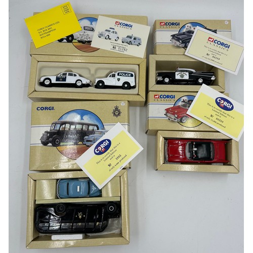 A quantity of Corgi die cast Police and Emergency vehicles to include ...
