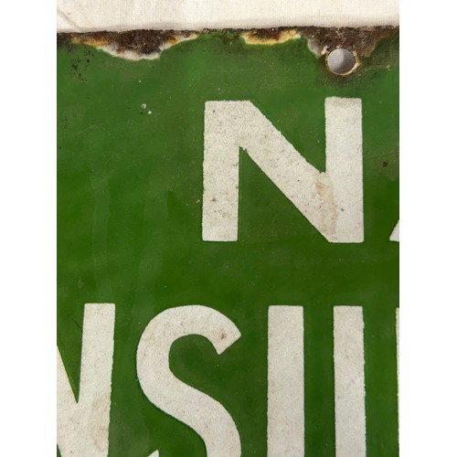 An original enamelled metal sign for 'National Insurance Chemist Depot ...