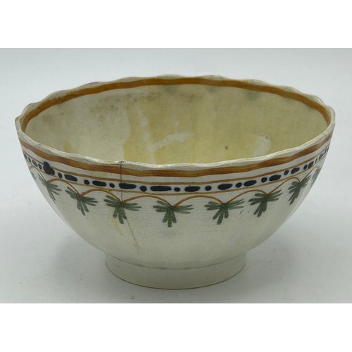 A group of early 19thC hand-painted pearlware and creamware, c. 1800-15 ...