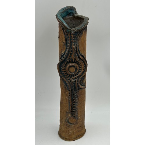 A collection of ceramics comprising a studio pottery vase 40cm h ...