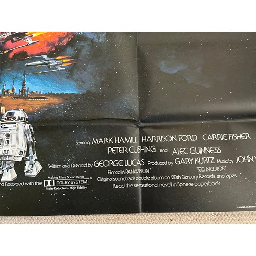 Star Wars (1977), Pre-Oscars original British Quad Film Poster, artwork ...