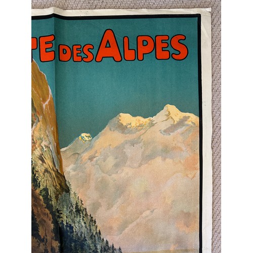 An original lithographic PLM (Paris, Lyon, Mediterranee, railway ...