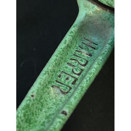 A collection of 20thC cast iron and metal mincers by Harper together ...