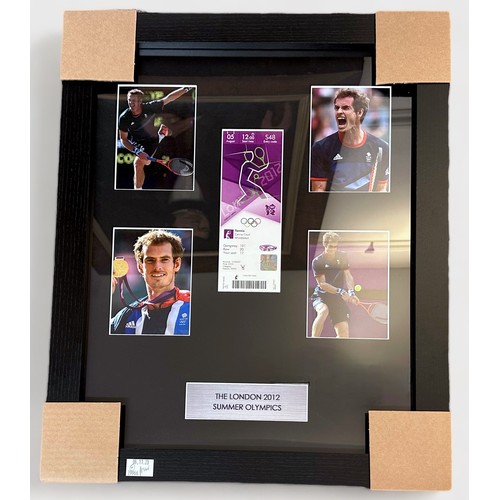 Three signed Andy Murray photograph montages, each with certificates of ...
