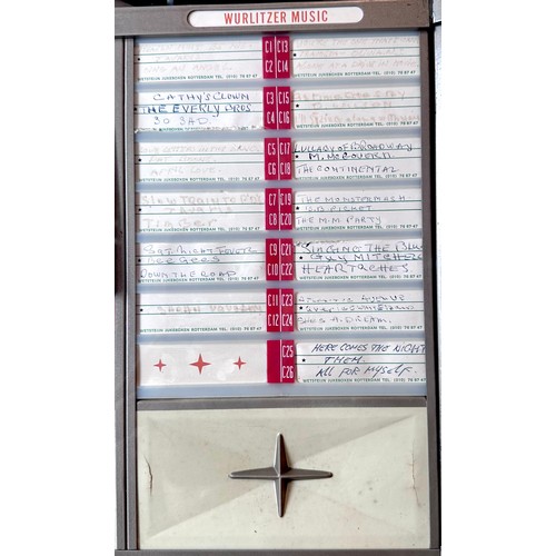 A Wurlitzer 2504 Jukebox circa 1961, coin operated to take US and ...
