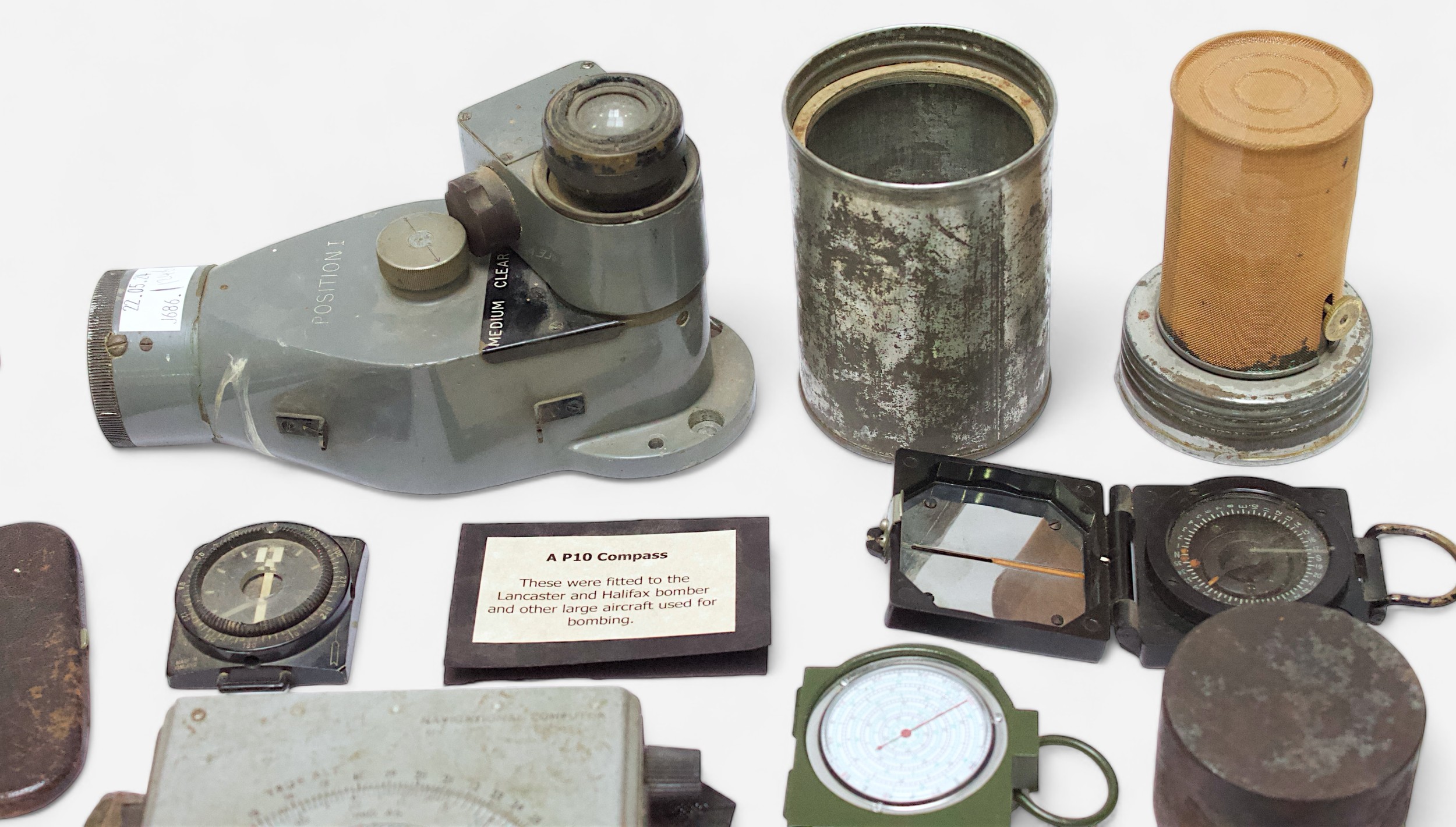 A collection of assorted compasses including a Second World War British ...