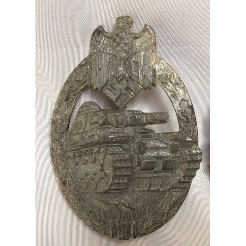 Three German WWII military badges, comprising Luftwaffe Anti-Aircraft ...