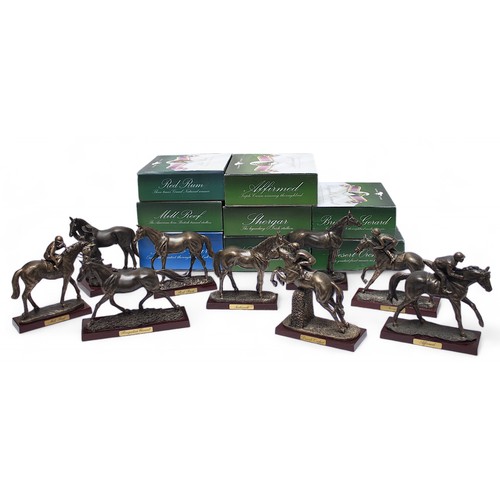 Eight boxed Atlas Editions ‘The Sport of Kings’ models of race horses ...